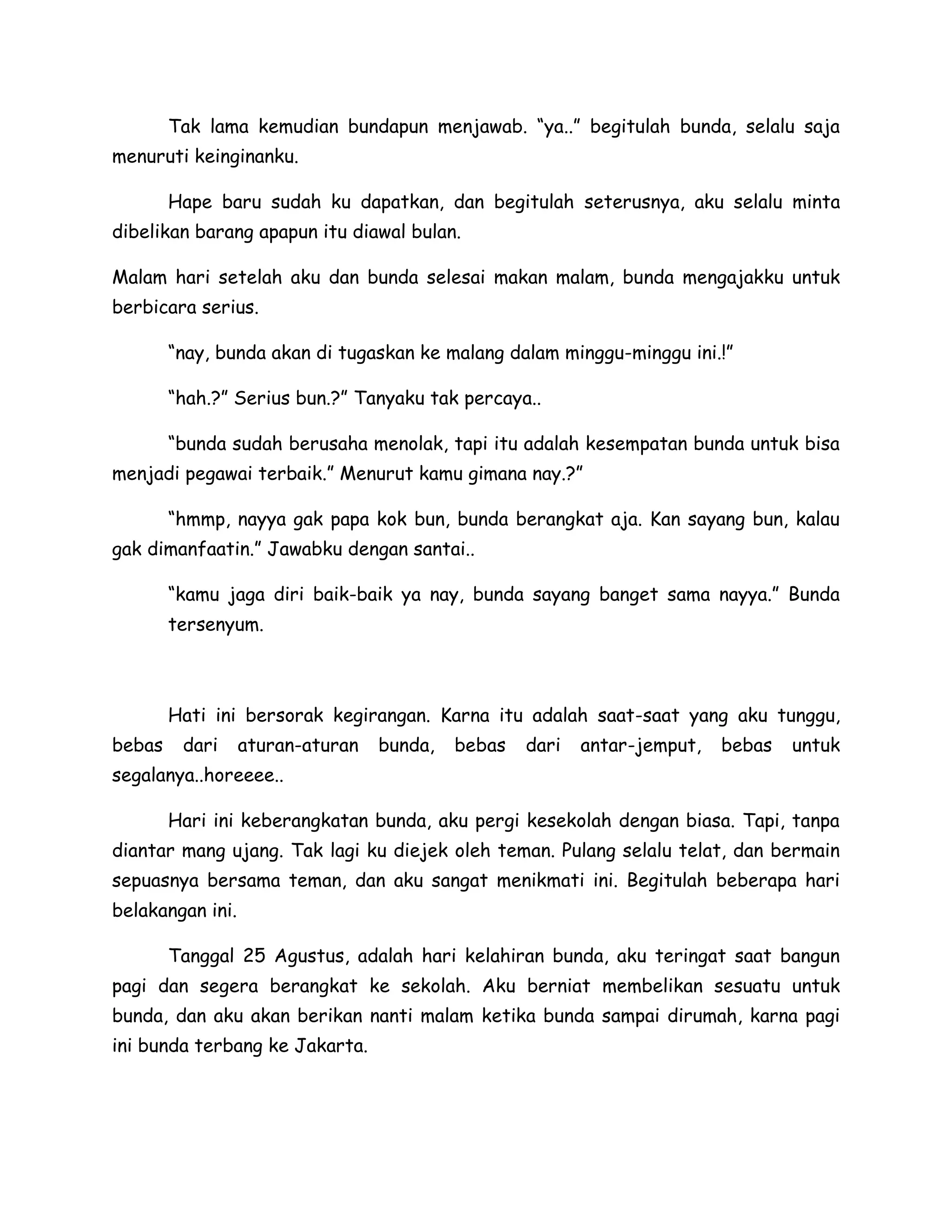 Kado terakhir untuk bunda | DOCX