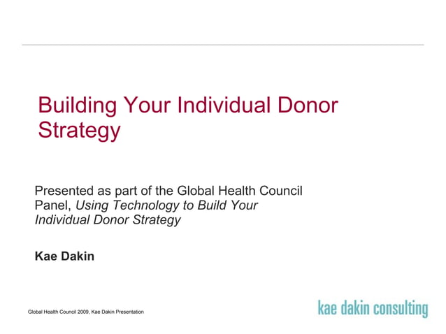 Building Your Individual Donor Strategy | PPT