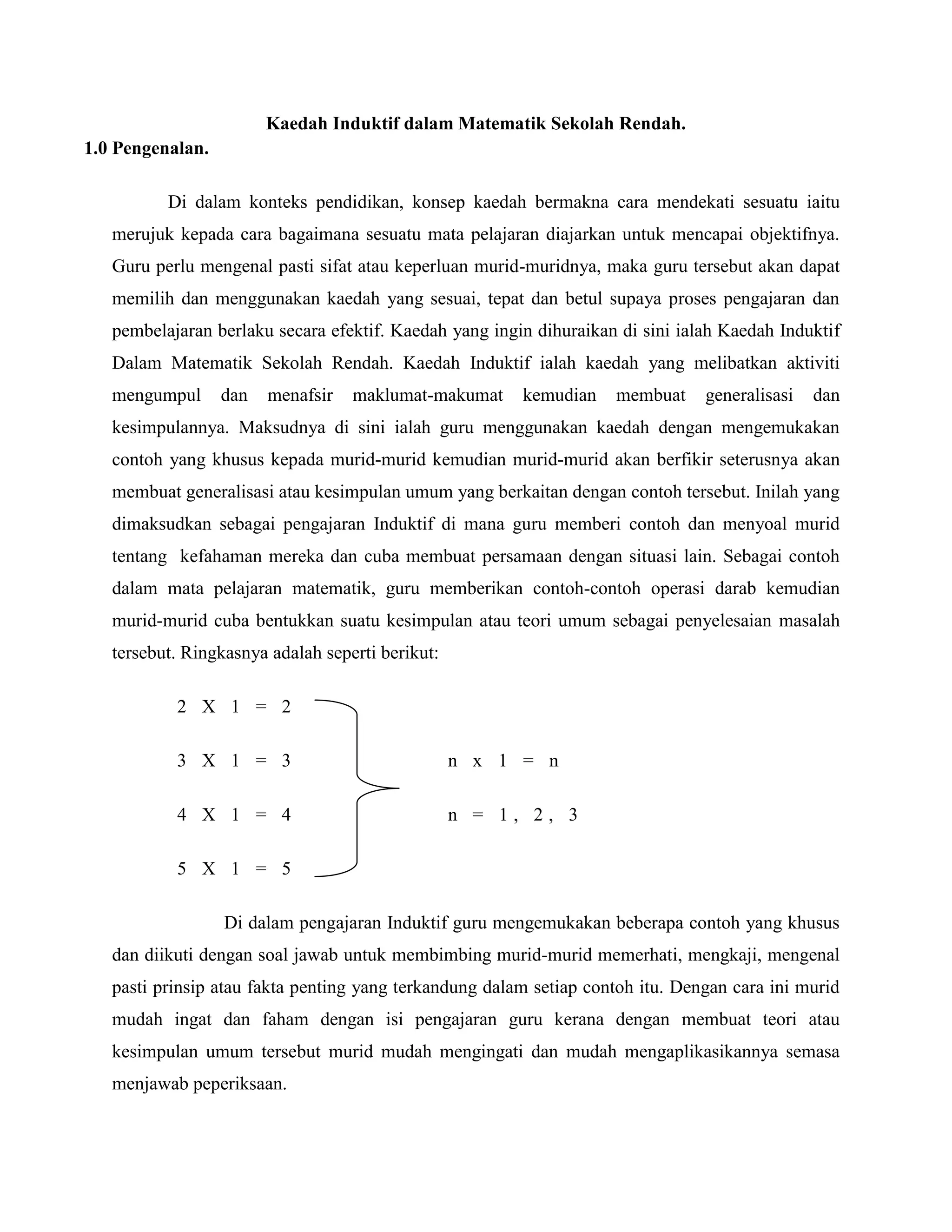 Kaedah induktif | PDF