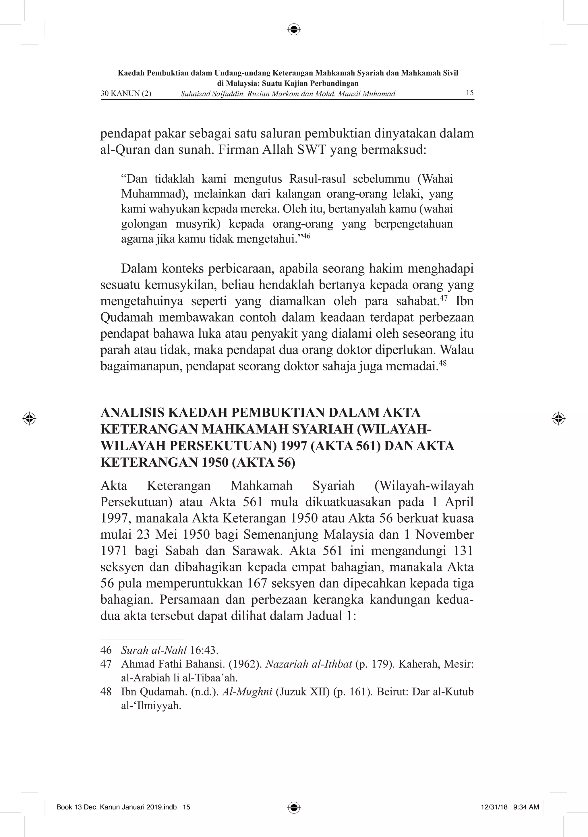 KAEDAH-KAEDAH PEMBUKTIAN DALAM UNDANG-UNDANG KETERANGAN MAHKAMAH ...