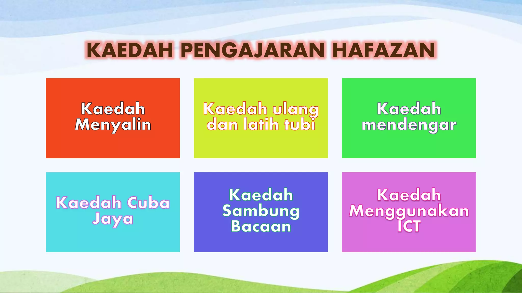 Kaedah dan teknik pengajaran tilawah al quran dan hafazan | PPTX