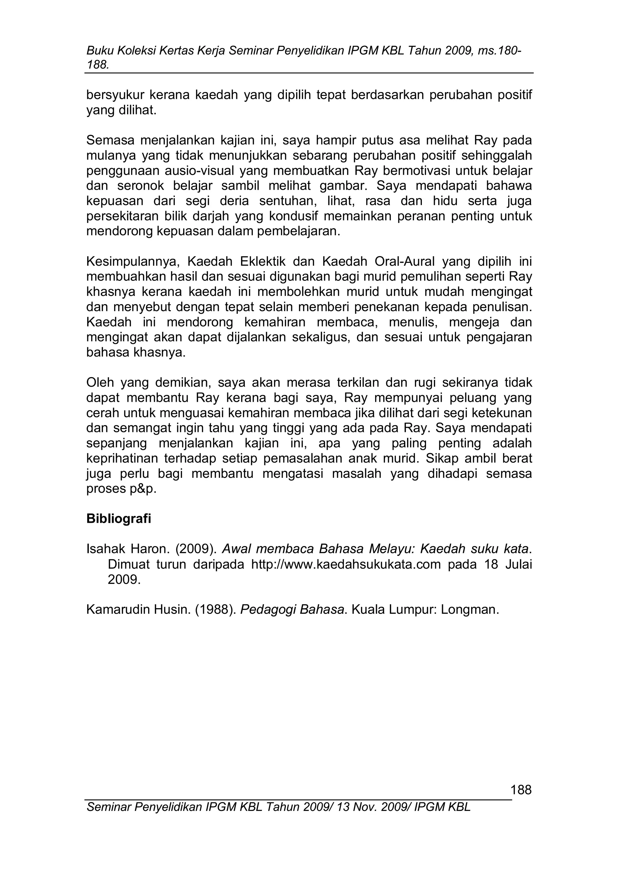 Kaedah eklektik oral aural | PDF