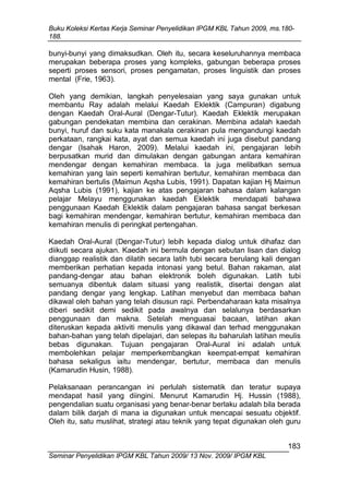 Kaedah eklektik oral aural | PDF