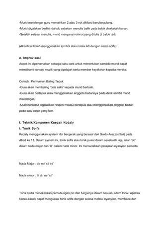 Kaedah kodaly | DOC