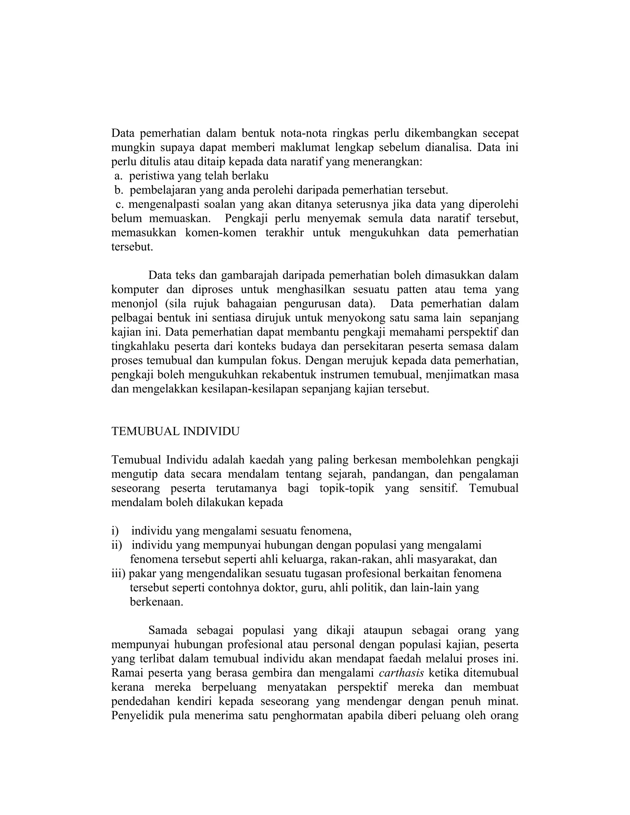 Kaedah Kutipan Data | DOC