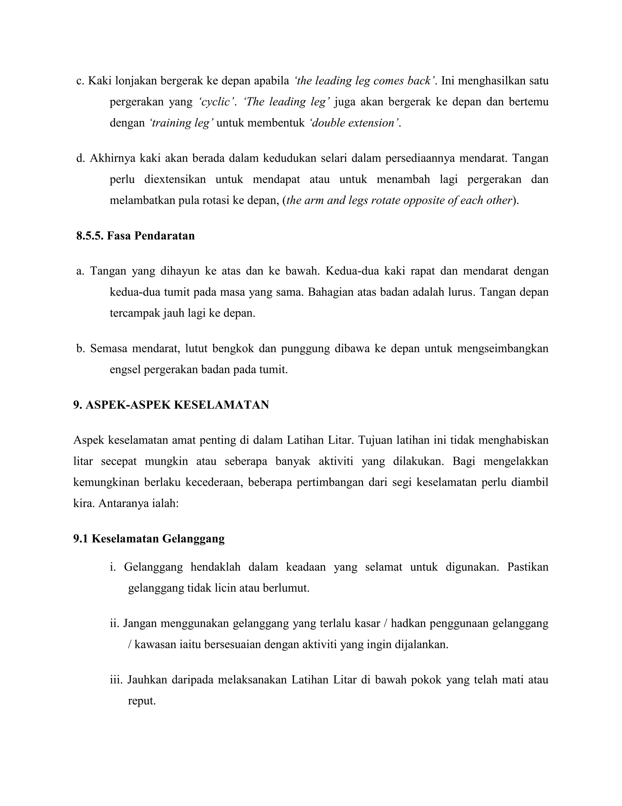 Kaedah latihan suaian fizikal | DOCX