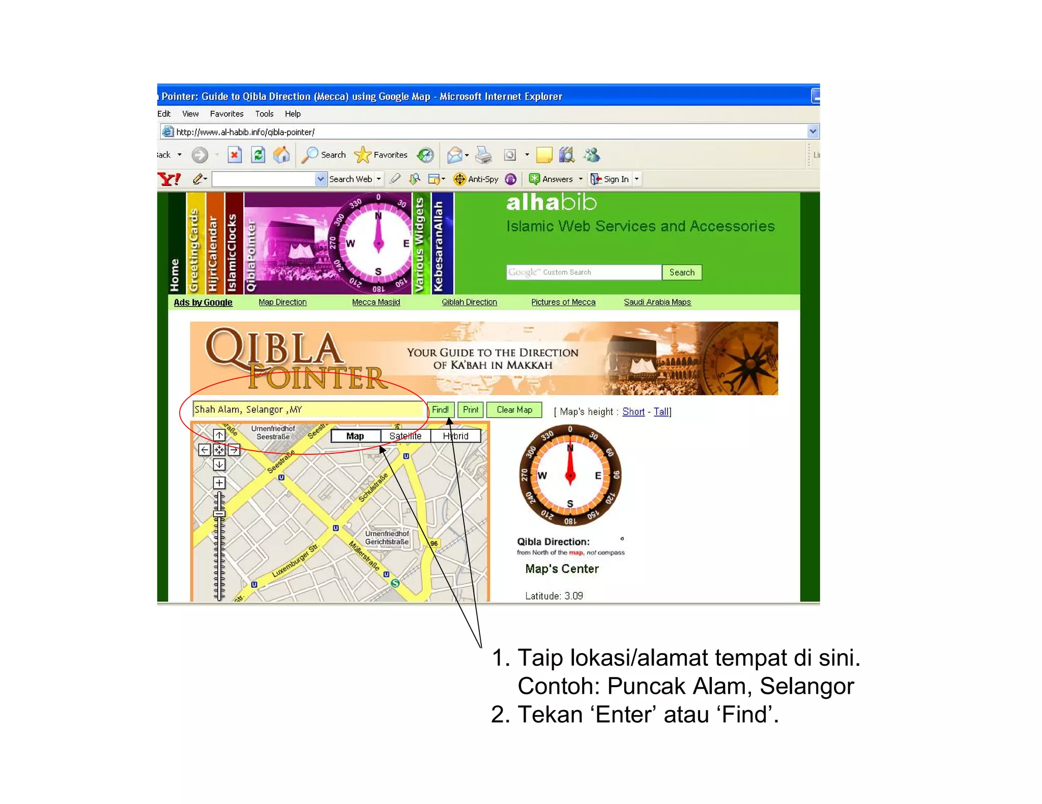 Kaedah menentukan kiblat | PPT
