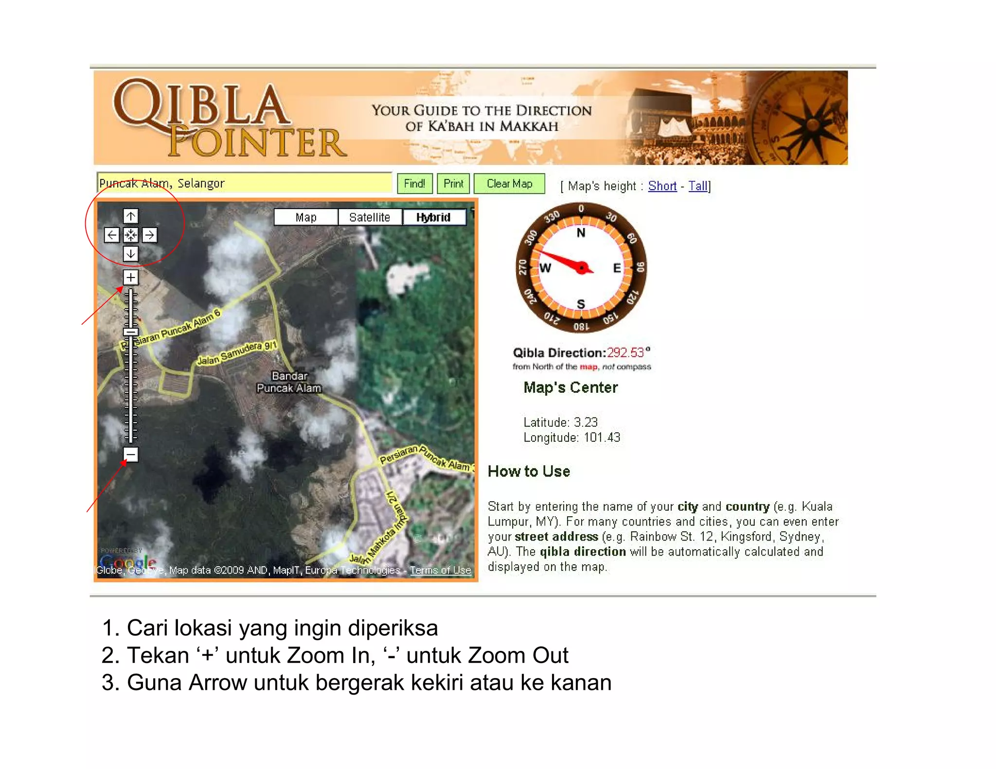 Kaedah menentukan kiblat | PPT