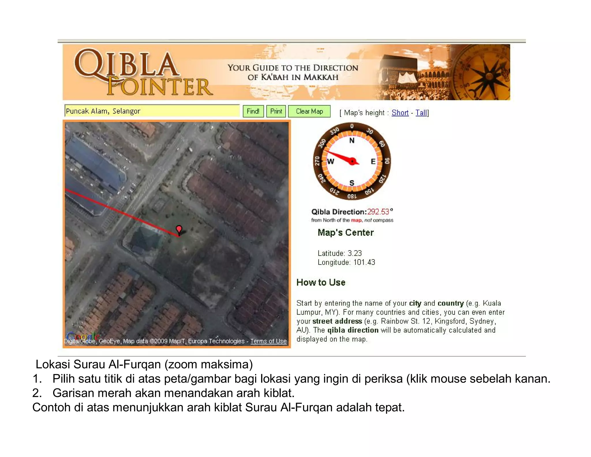 Kaedah menentukan kiblat | PPT