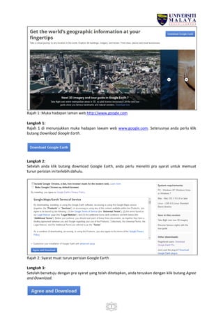 Kaedah menggunakan Google Earth dalam menunjukkan lokasi kawasan ...