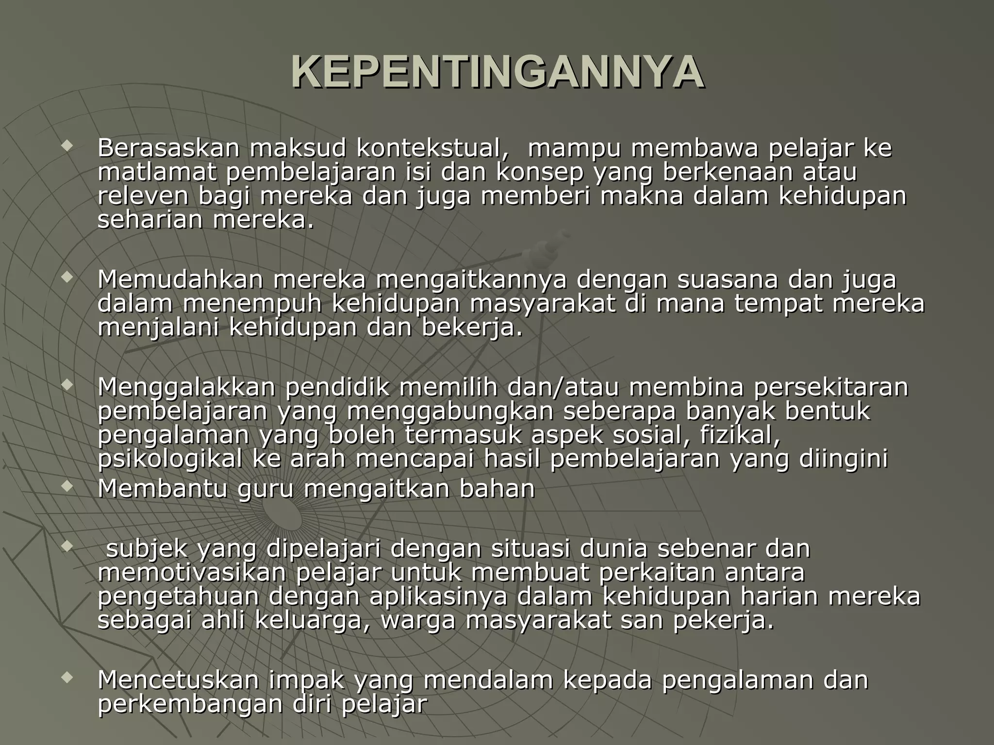 Kaedah pembelajaran kontekstual | PPT