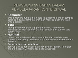 Kaedah pembelajaran kontekstual | PPT
