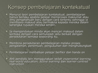 Kaedah pembelajaran kontekstual | PPT