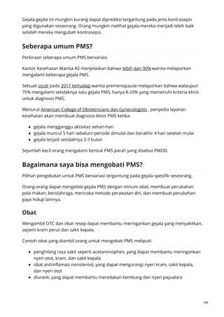 Apa yang perlu diketahui tentang sindrom pramenstruasi (PMS)? | PDF