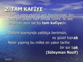 Kafiye Ve Redif | PPT