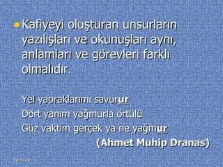 Kafiye Ve Redif | PPT