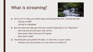 STREAMING WITH KAFKA Publish/Subscribe Messaging with Kafka | PPT