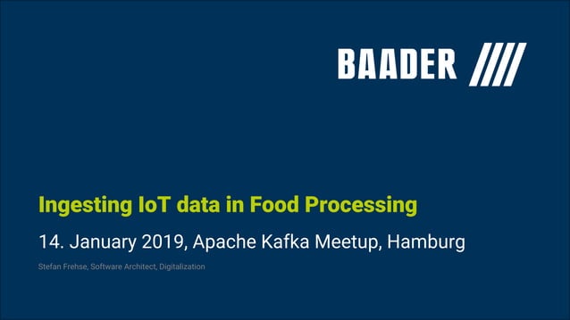 Ingesting IoT data in Food Processing | PPT