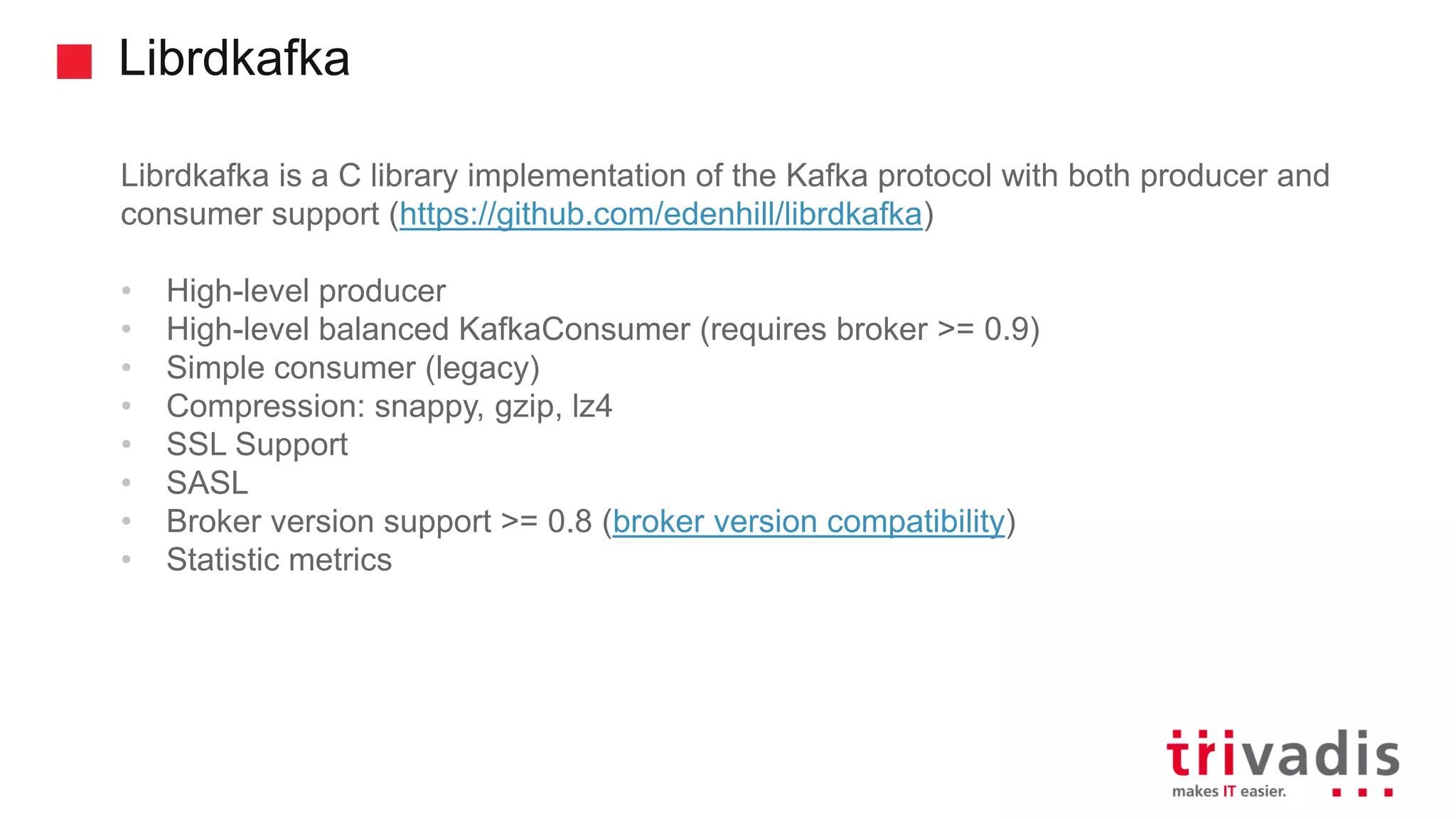 Apache Kafka Event Sourcing Monitoring Librdkafka Scaling And Partitioning Ppt