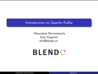 Introduction to Kafka | PPT | Free Download