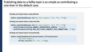 Testing Kafka components with Kafka for JUnit | PPT