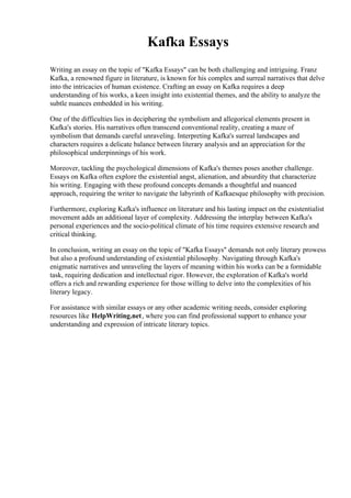 Kafka Essays.pdf