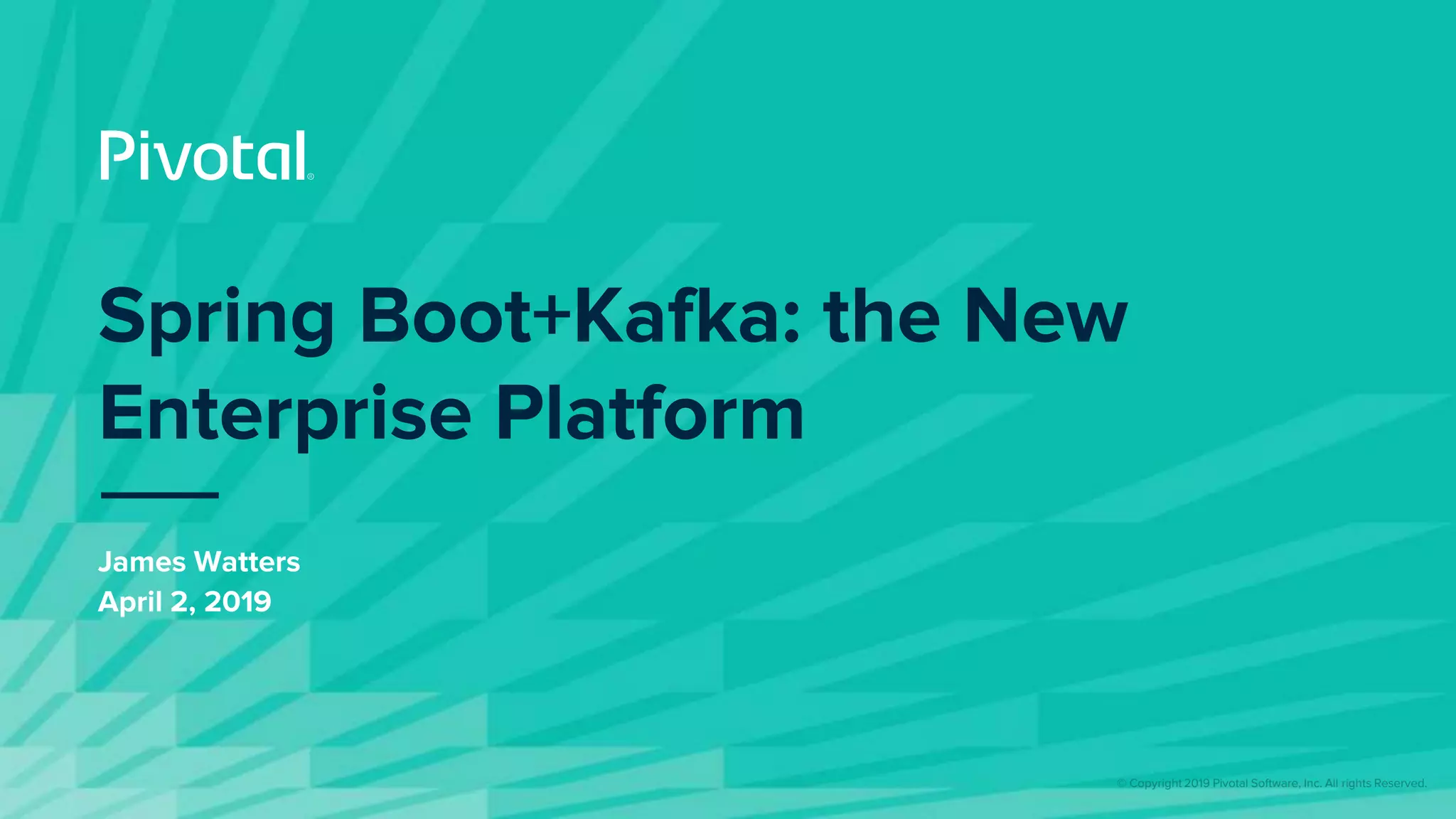 Spring Bootkafka The New Enterprise Platform Pptx Cloud Computing Internet