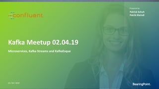 Microservices, Kafka Streams and KafkaEsque | PPT