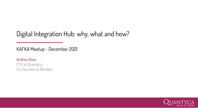 Digital integration hub: Why, what and how? | PPT