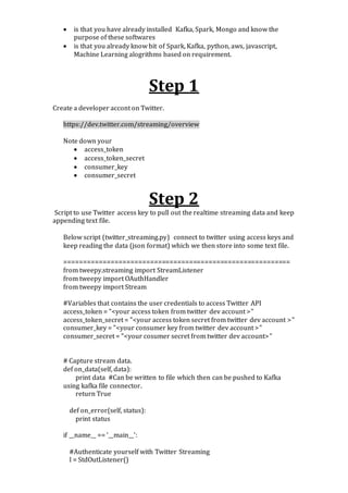 Kafka Spark Realtime stream processing and analytics in 6 steps | PDF