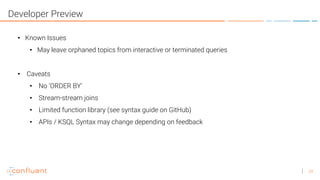 Kafka Summit SF 2017 - Kafka Stream Processing for Everyone with KSQL | PPT