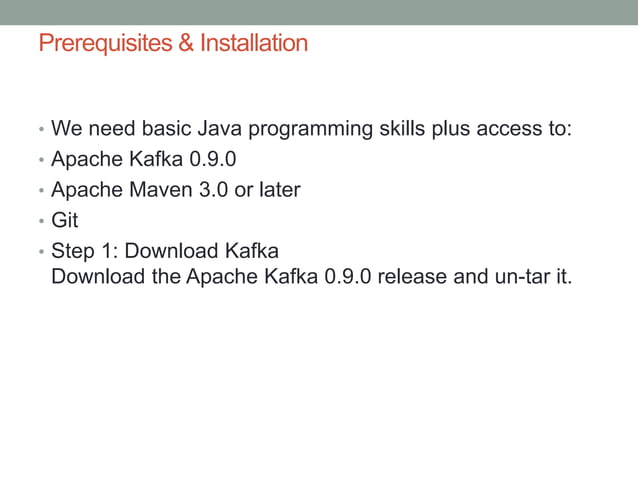 Kafka tutorial | PPTX