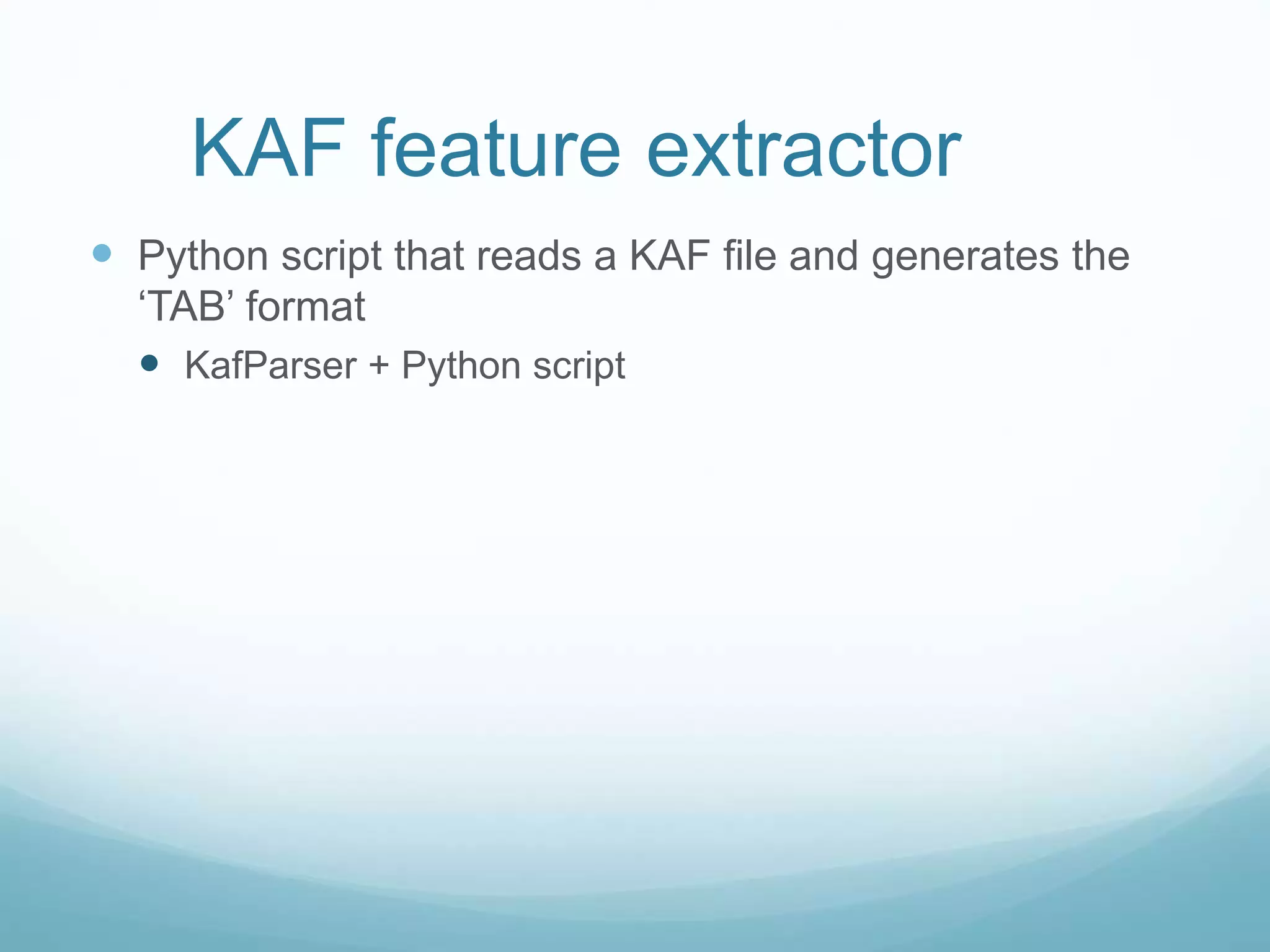 CLTL presentation: training an opinion mining system from KAF files ...