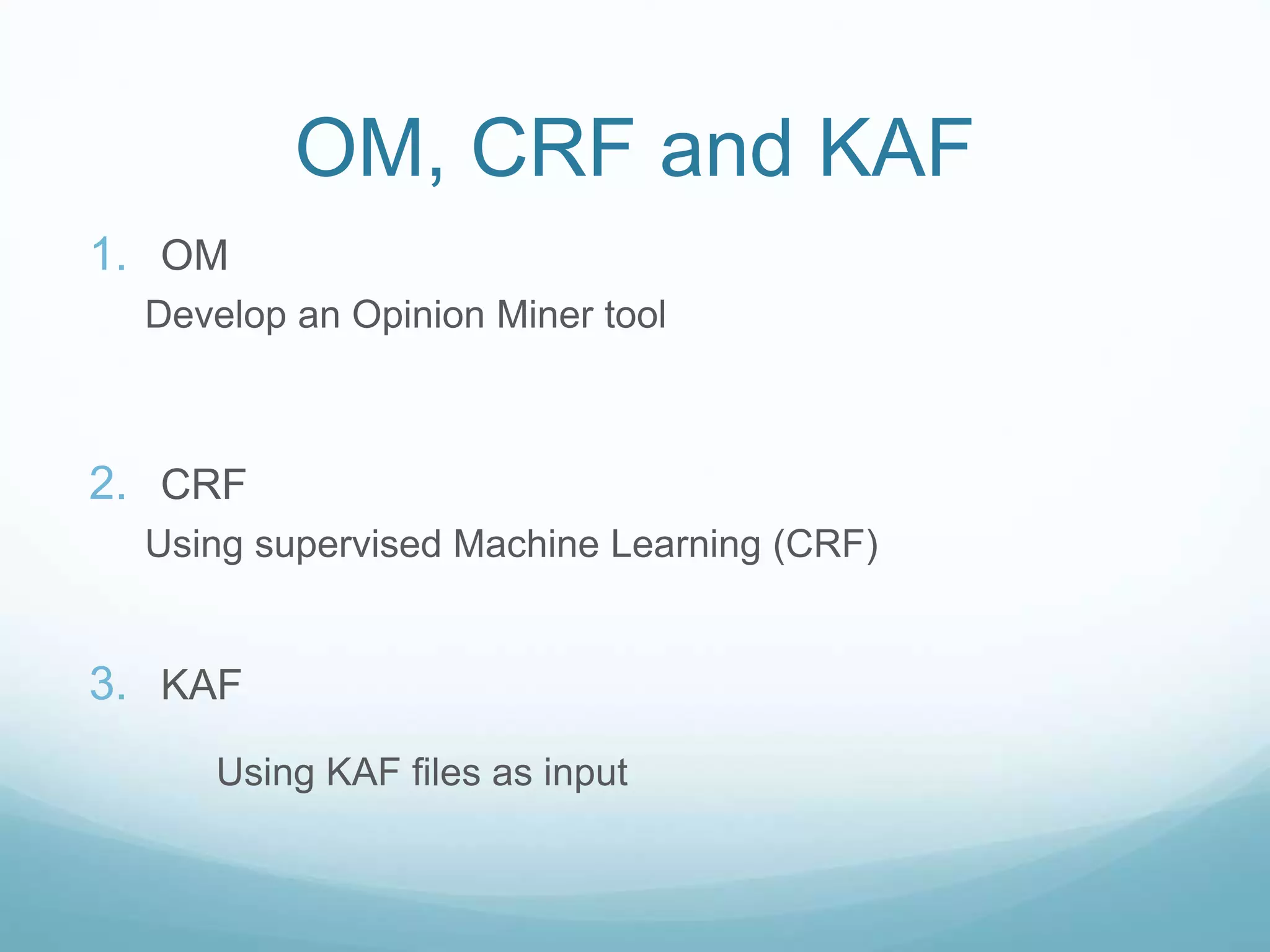 CLTL presentation: training an opinion mining system from KAF files ...