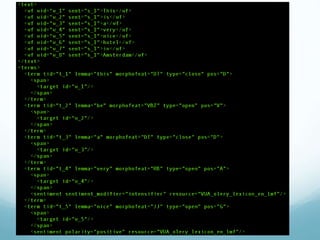 CLTL presentation: training an opinion mining system from KAF files using CRF | PPTX