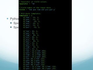 CLTL presentation: training an opinion mining system from KAF files using CRF | PPTX