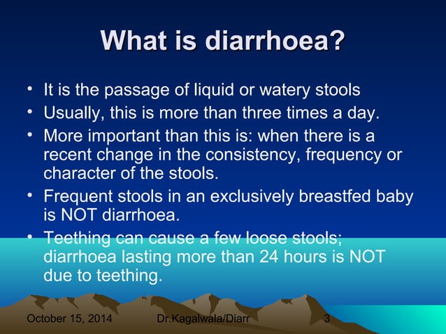Pediatric Infective Diarrhoea in Developing countries | PPT | Free Download