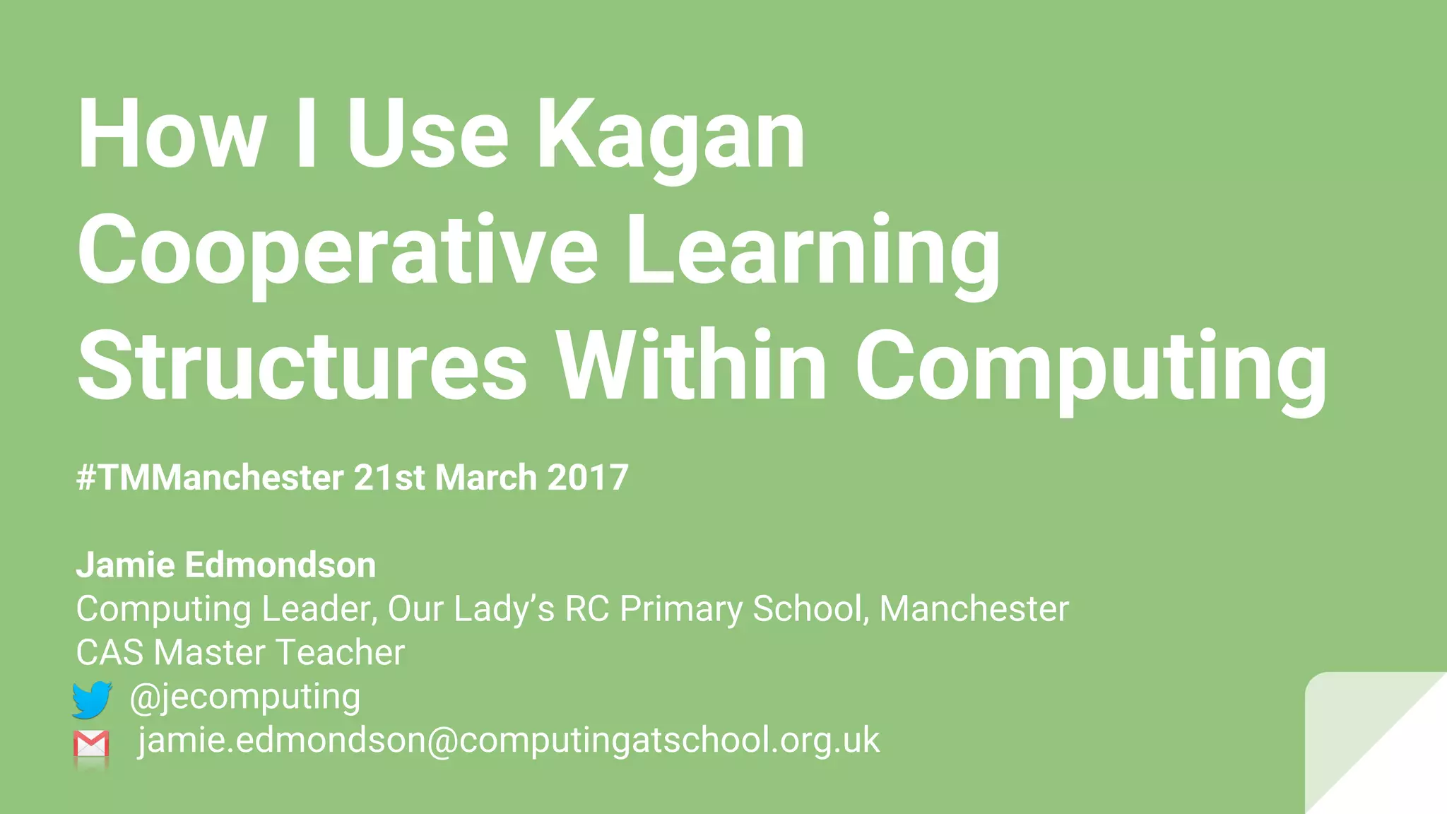 Kagan structures to develop collaborative learning in Computing | PDF