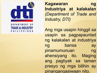 Kagawaran ng Pamahalaan.pptx sa Araling Panlipunan | PPTX