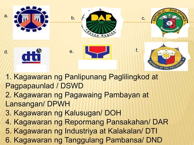 Kagawaran ng Pamahalaan.pptx sa Araling Panlipunan | PPTX
