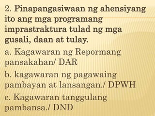 Kagawaran ng Pamahalaan.pptx sa Araling Panlipunan | PPTX