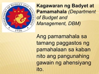 Kagawaran ng Pamahalaan.pptx sa Araling Panlipunan | PPTX