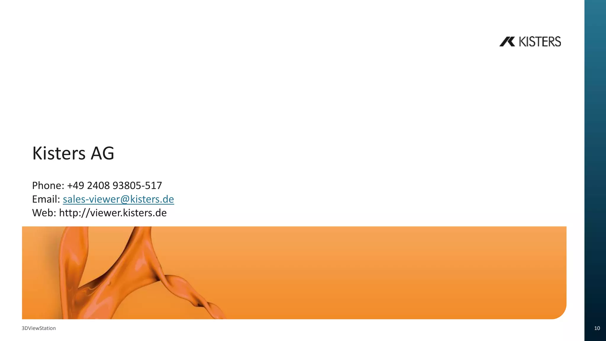 Kisters 3DViewStation WebViewer 2015 | PPTX