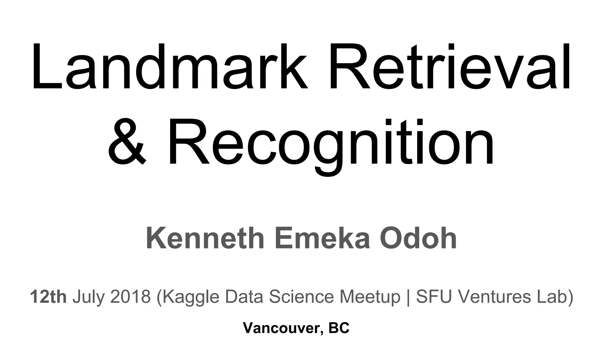 Landmark Retrieval & Recognition | PDF