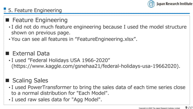 Kaggle M5 Forecasting - Uncertainty 4th Place Solution | PPT