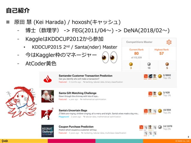 Kaggle meetup tokyo #6 スポンサーセッション | PPT