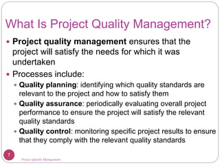 Project Quality Management powerpoint | PPT