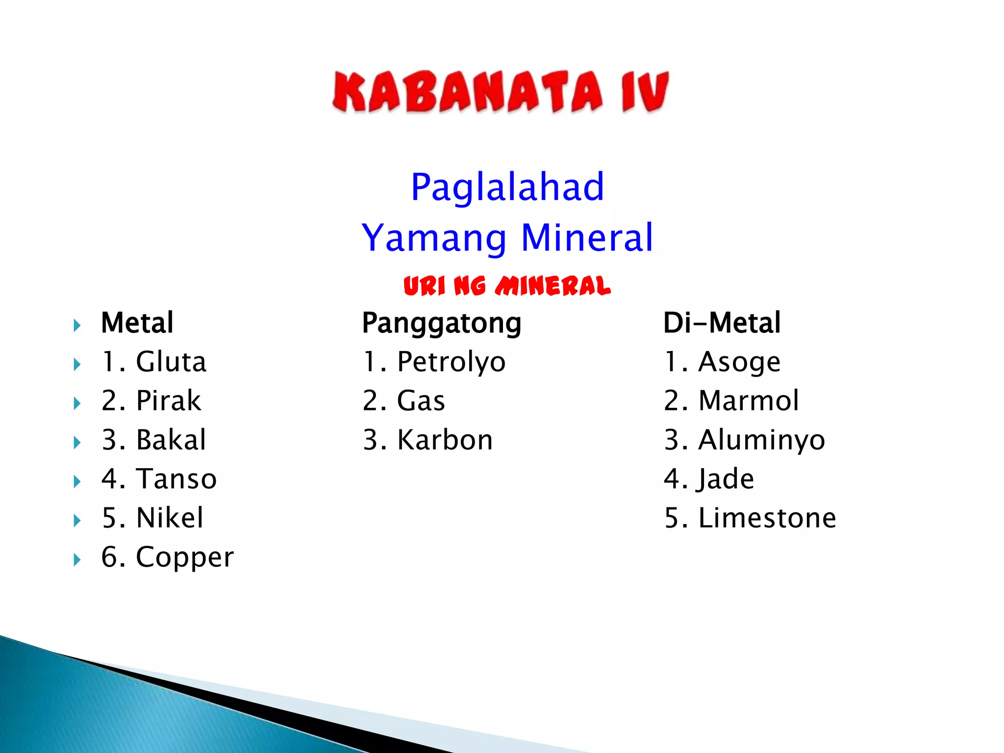 Kahahalagan ng yamang mineral | PPTX