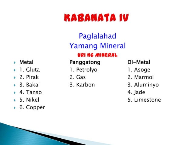 Kahahalagan ng yamang mineral | PPTX