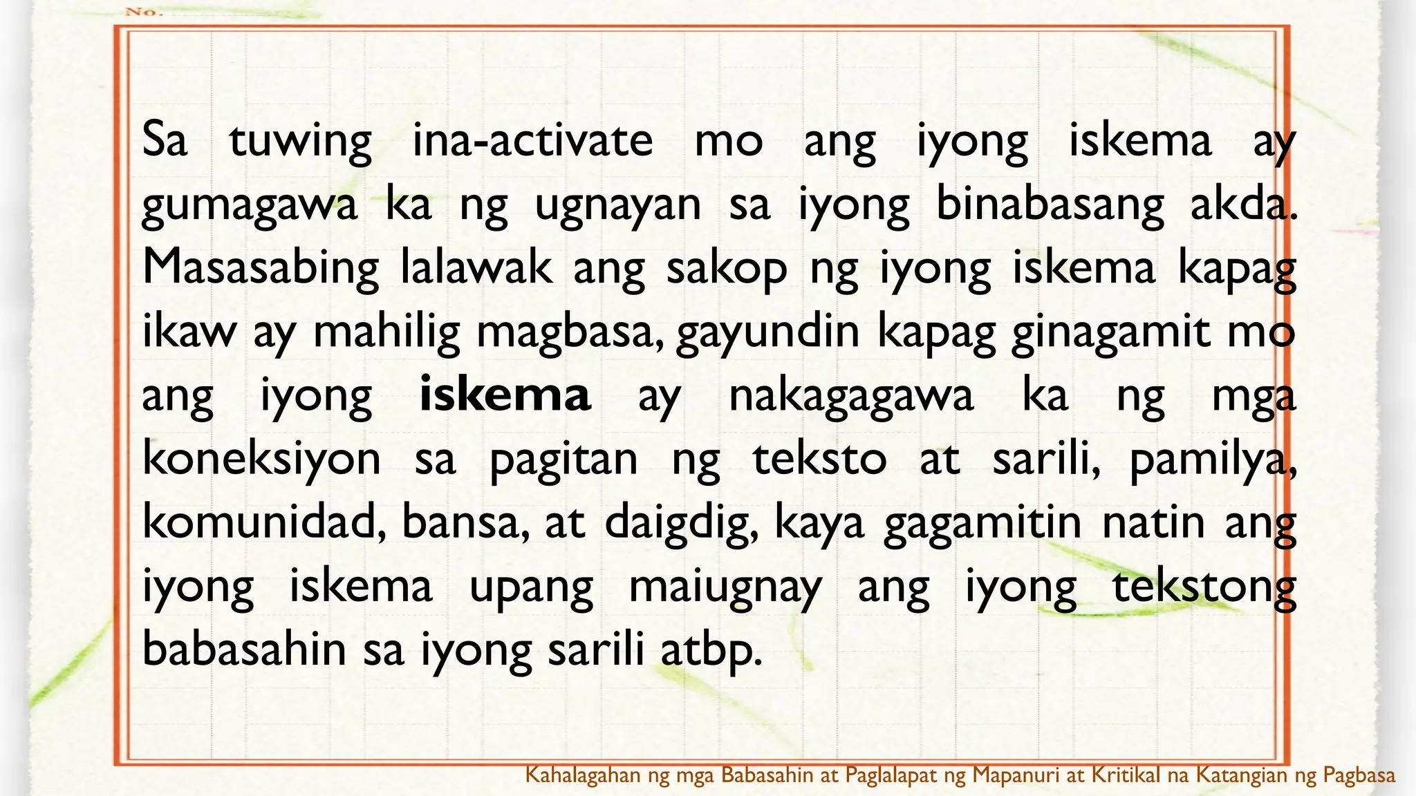 Kahalagahan ng mga Babasahin at Paglalapat ng Mapanuri at Kritikal na ...